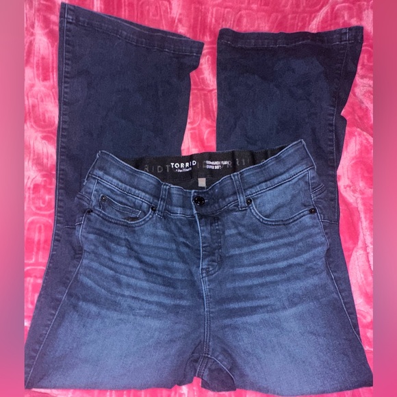torrid | Jeans | Torrid Dark Blue Bombshell Flare Jeans | Poshmark